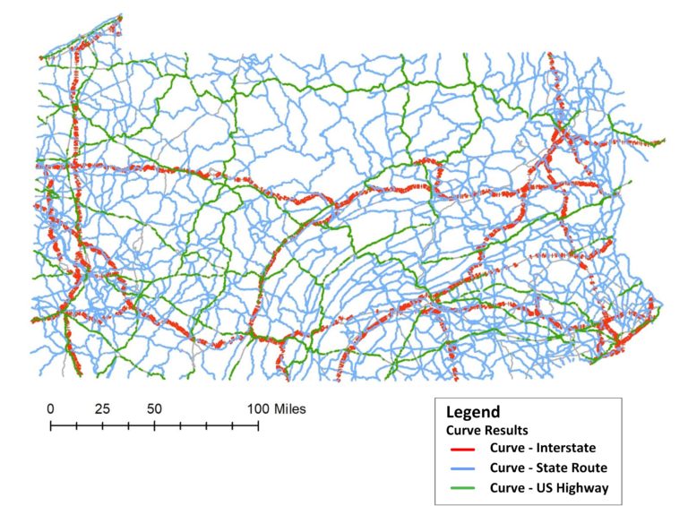 Horizontal Curve Inventory – Pennsylvania – AI Lab